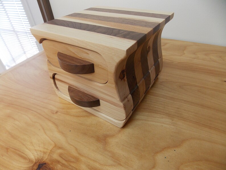 Jewelry Box Handmade Small Hickory Wood Jewelry Box Hickory - Etsy