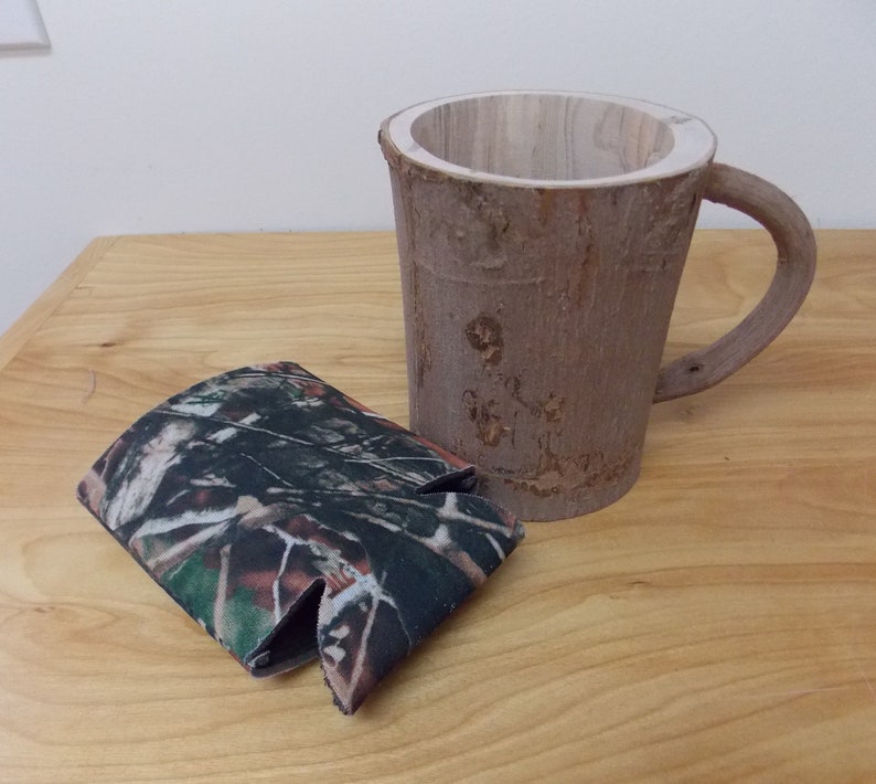 Wood Mug Wood Cup Rustic Maple Oak and Walnut Wood Mug With - Etsy