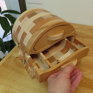 Jewelry Boxes, Large Handmade Hickory Wood Jewelry Box, Hickory, Cherry ...