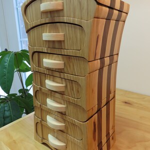 Jewelry Boxes, Handmade Large Hickory Wood Jewelry Box, Hickory and ...