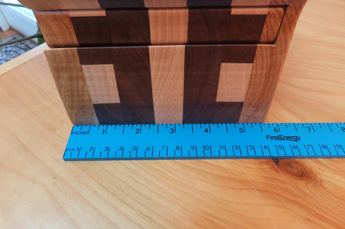 Handmade Hickory Wood Jewelry Box: Bandsaw Inlay Design - Etsy