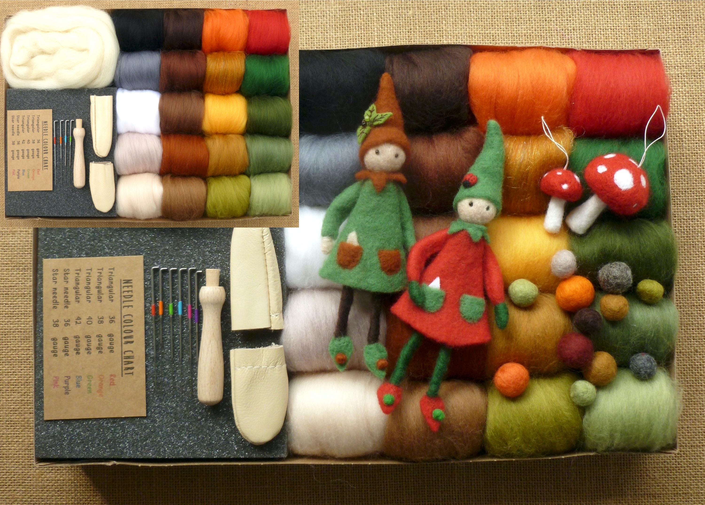 Needle Felting Kit Beginner Set With or Without Woodland Elf, Toadstool ...