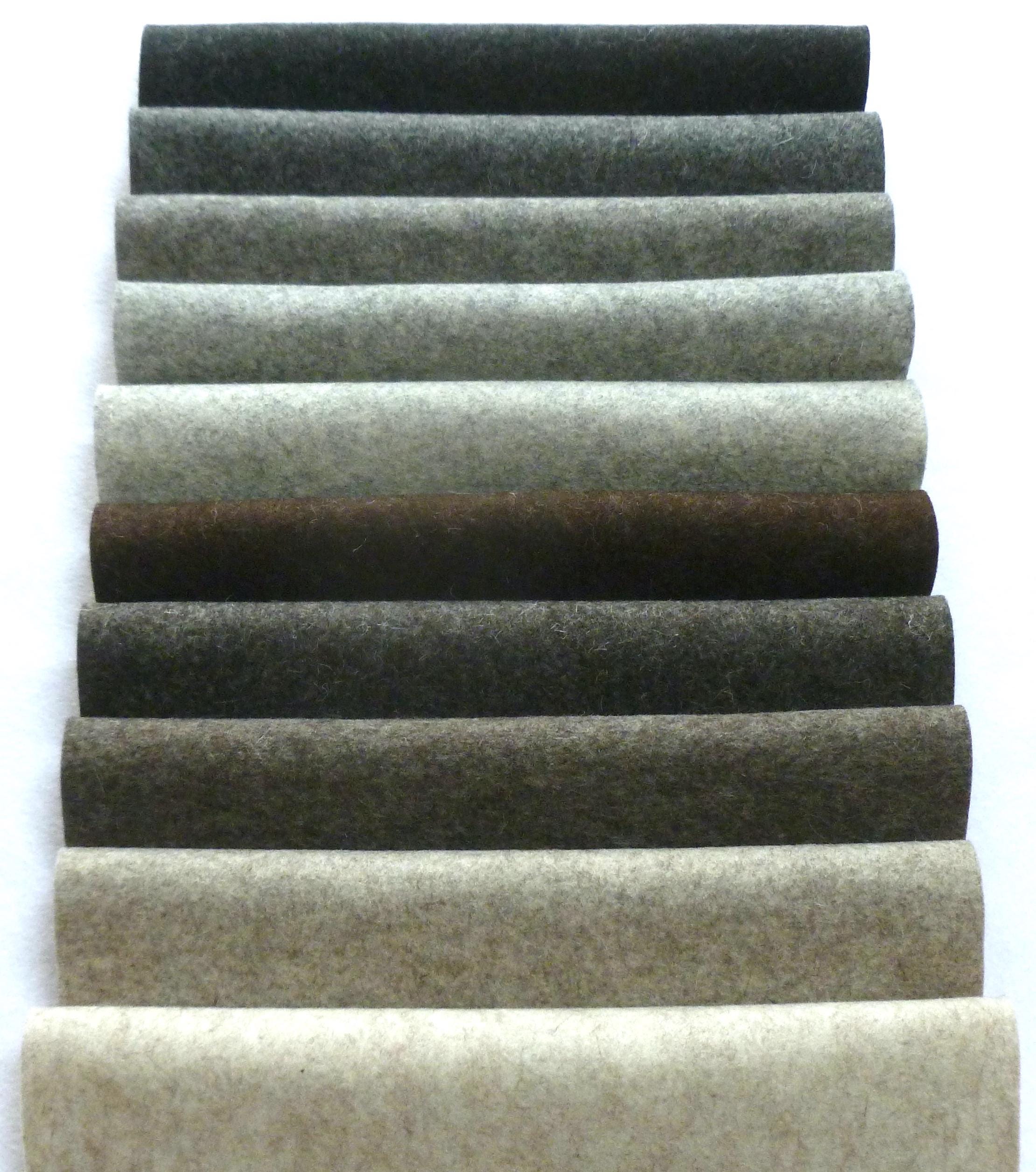 100% Wool Felt Sheet - Natural Marl Colours, 1.5mm Thick - COMBINED ...