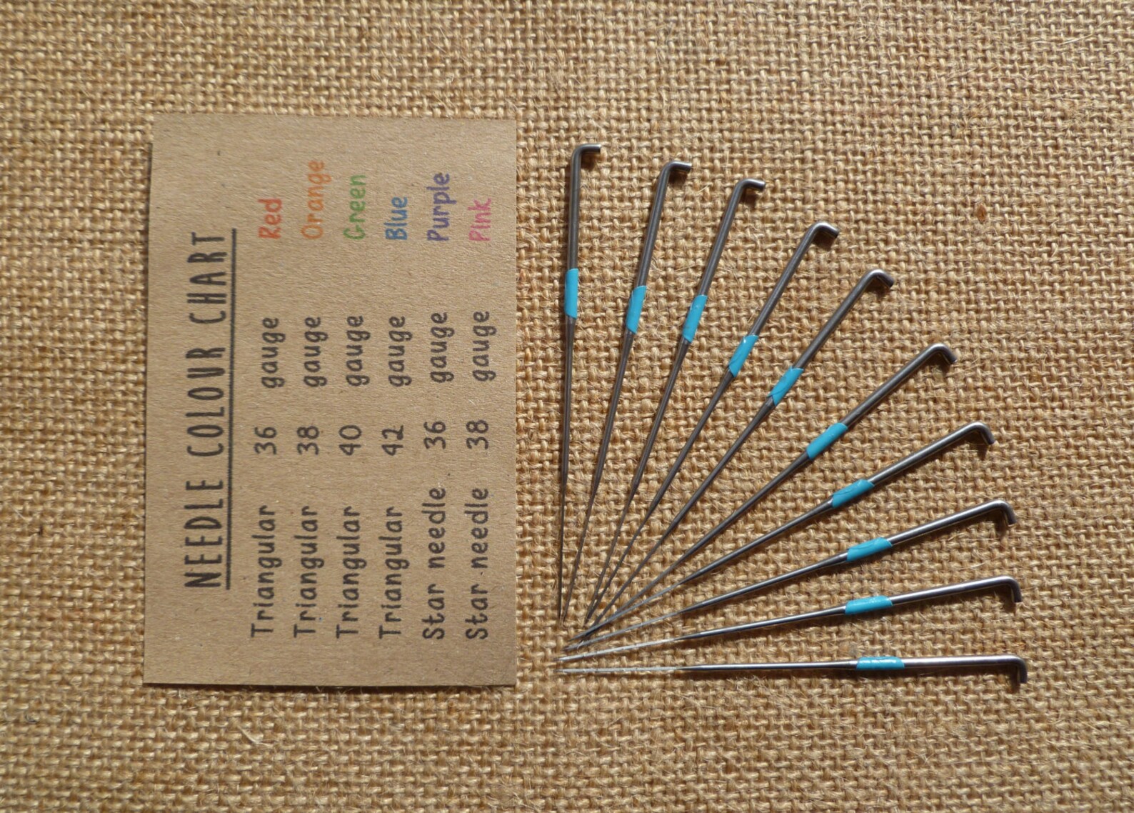 Set of 10 Triangular Felting Needles Rainbow Color Coded 36 - Etsy