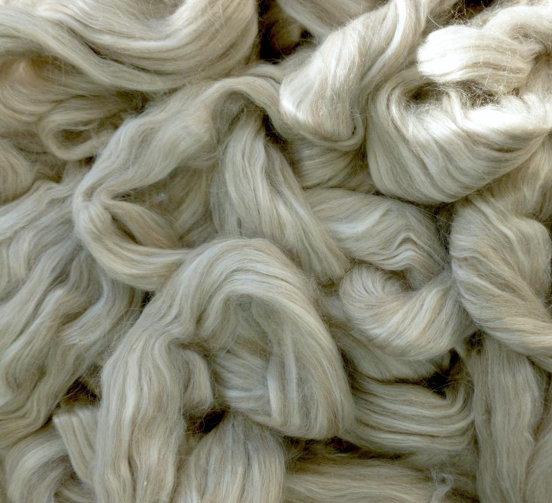 Alpaca and Silk Roving 1oz - Silver Grey Baby Alpaca /silk Blend ...