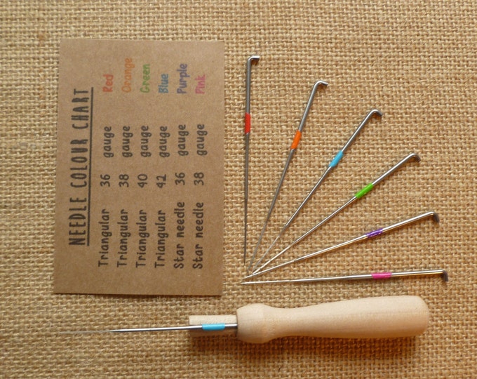 Felting Handle 6 Needles Felting Needles Star Felting Needles ...