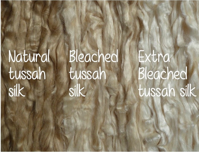 Tussah Silk Fibre Mixed Bag or Seperate Colours Silk Roving - Etsy