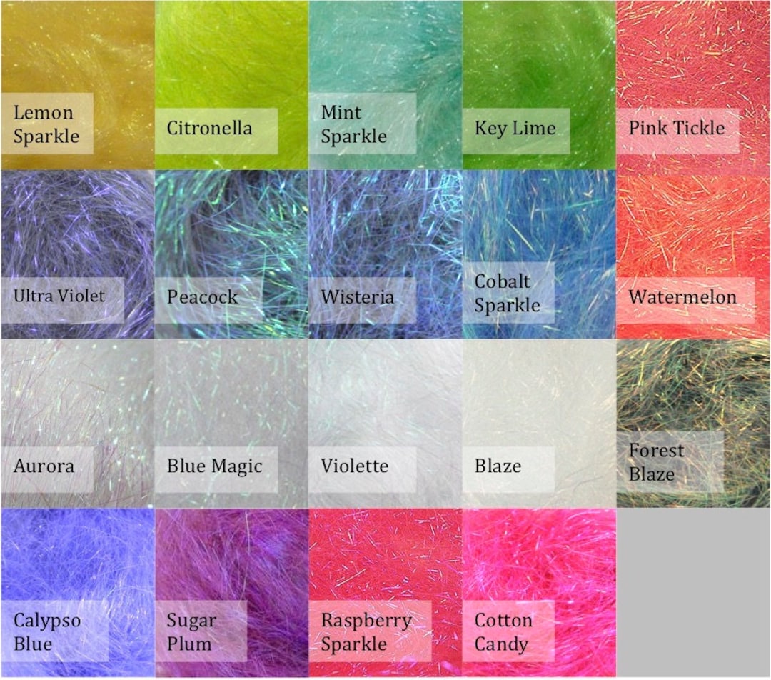 Angelina Fibre Angelina Fiber 19 Colors Heat Bondable Angelina Wool ...