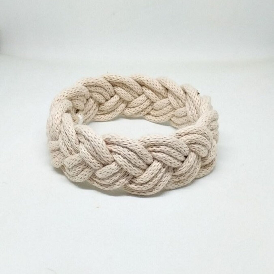 Beige Nautical Turks Head Sailor Knot Bracelet, Surfer Braided Rope ...