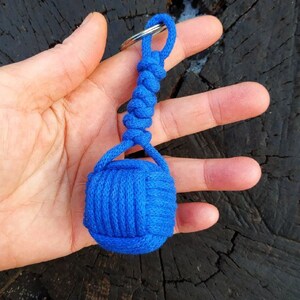Navy Cork Floating Nautical Key Chain Sailor Float Key Ring Monkey Fist ...
