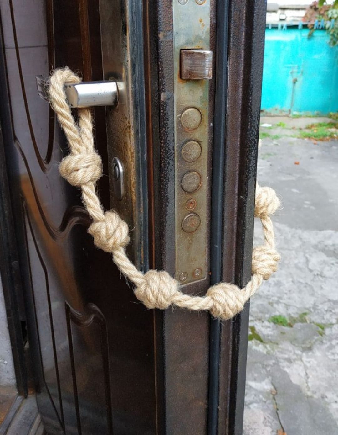 Jute Rope Knot Door Stop, Child Safety, Cottage Decor - Etsy