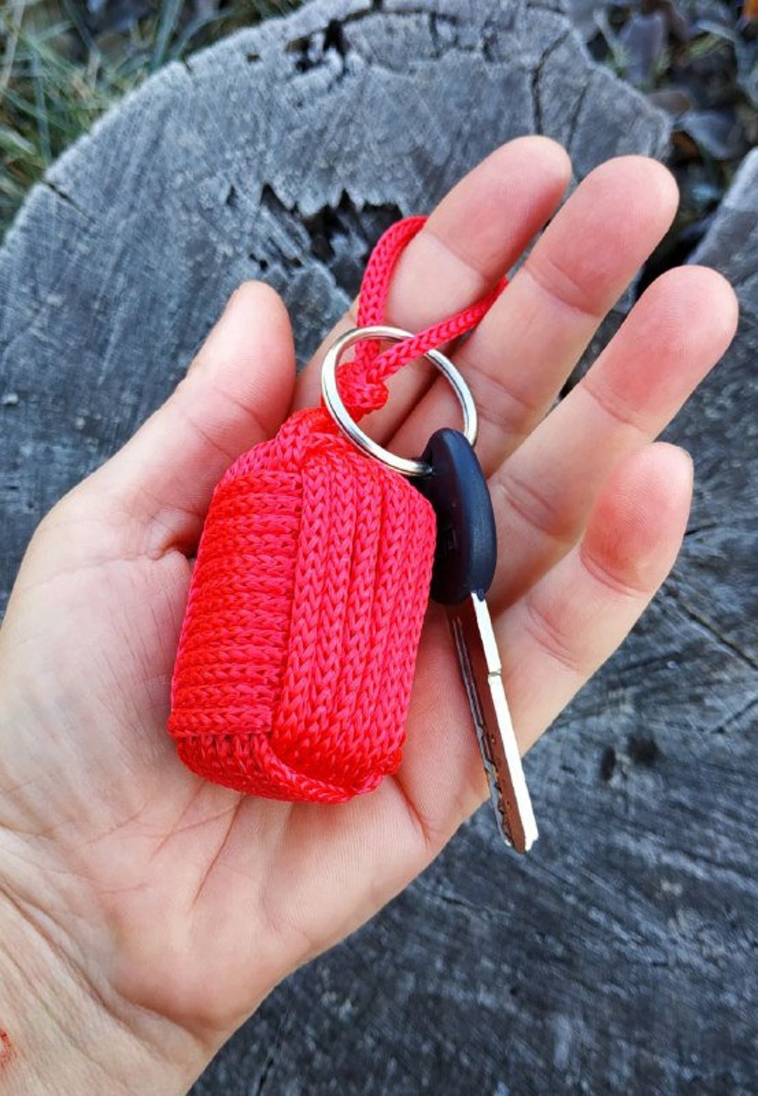 Red Cork Floating Nautical Key Chain Sailor Float Key Ring Monkey Fist ...