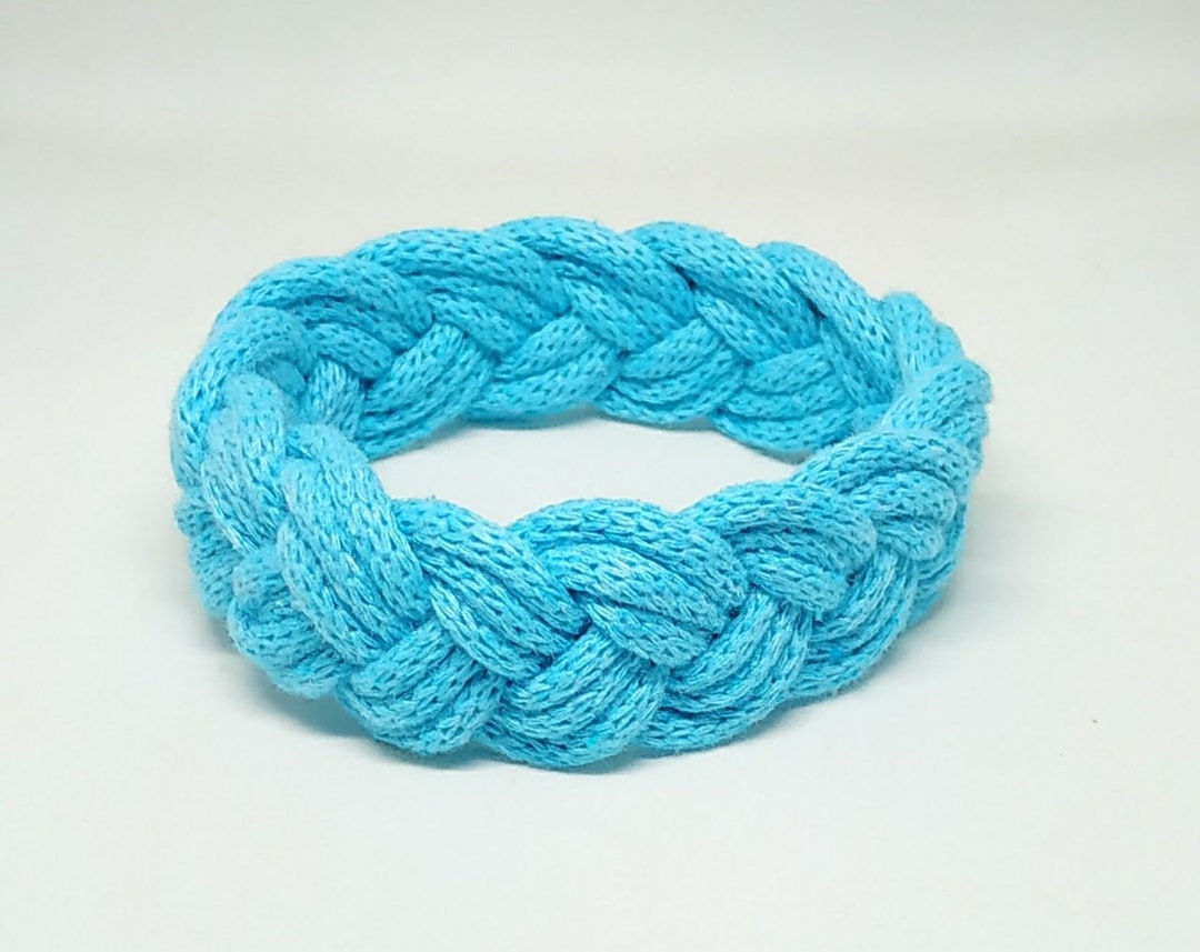 Turquoise Turks Head Sailor Knot Bracelet, Nautical Braided Cord ...