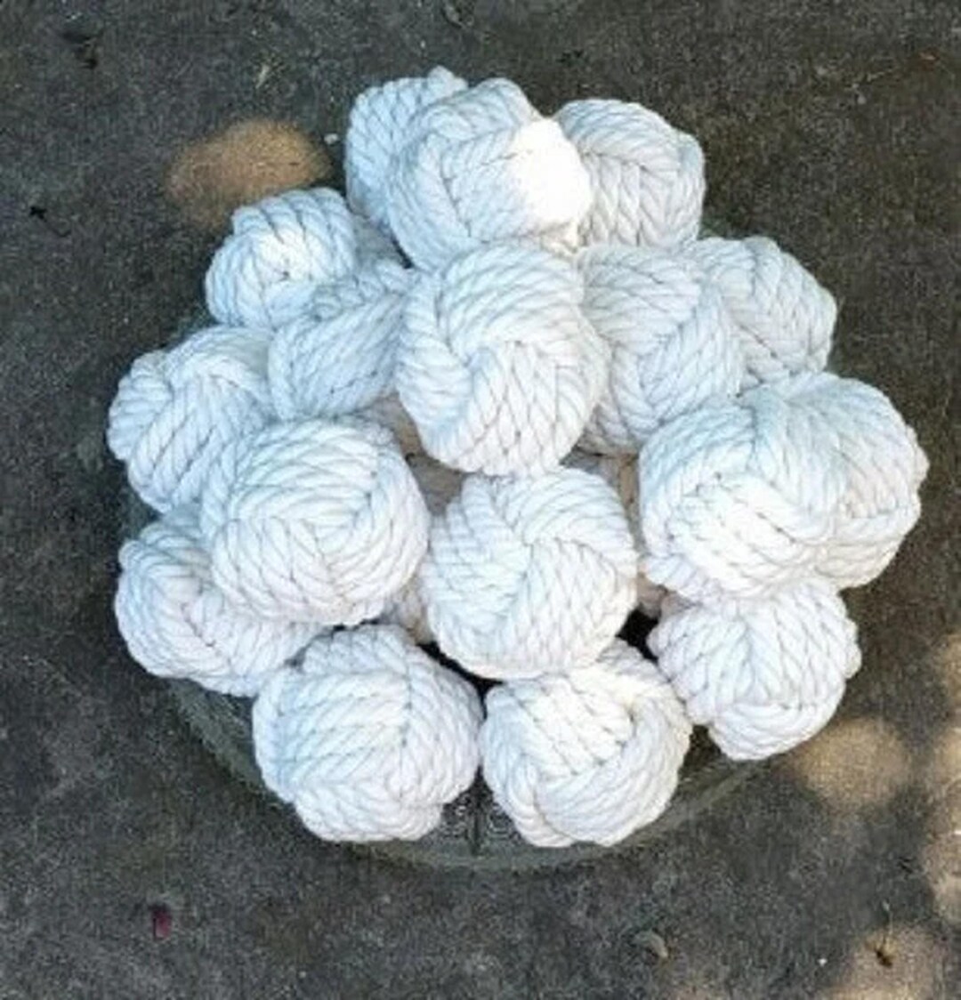 3.5" Wide Set of 24 Nautical Table Card Monkey Fist Rope Knot Holder - Etsy