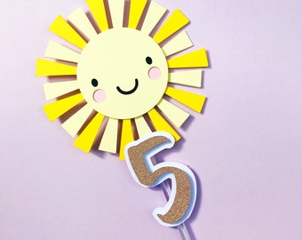 Sun Cake Topper - Etsy