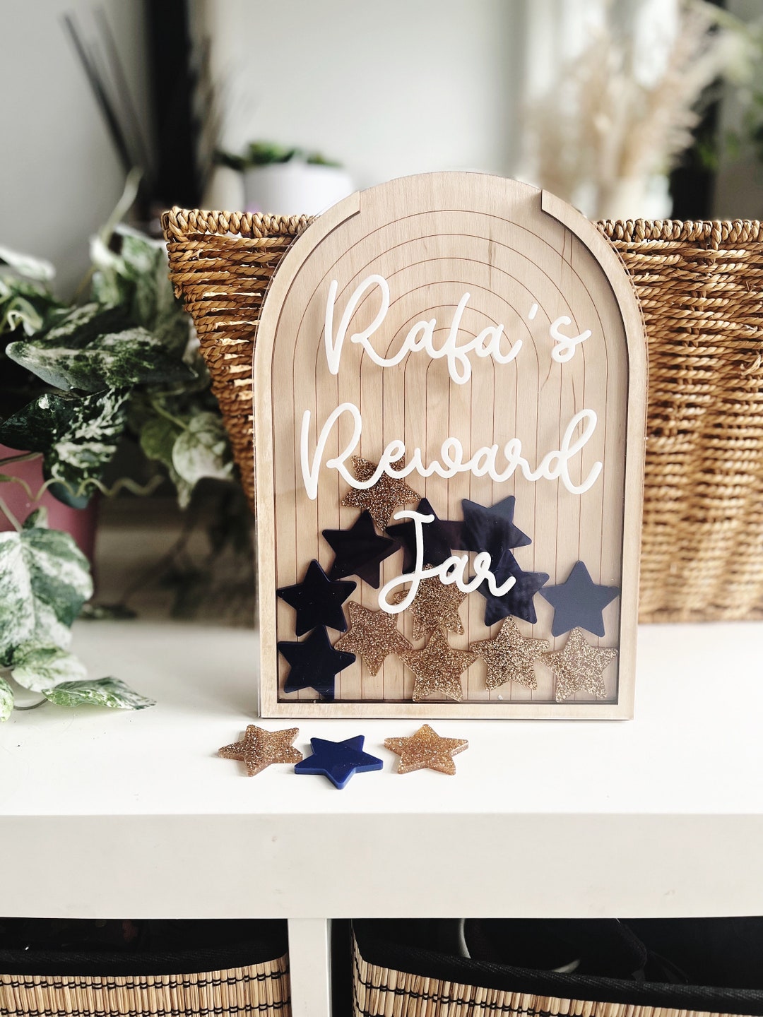 Arched Boho Rewards Jar Star Jar Rewards Tracker Good Behavior Jar ...