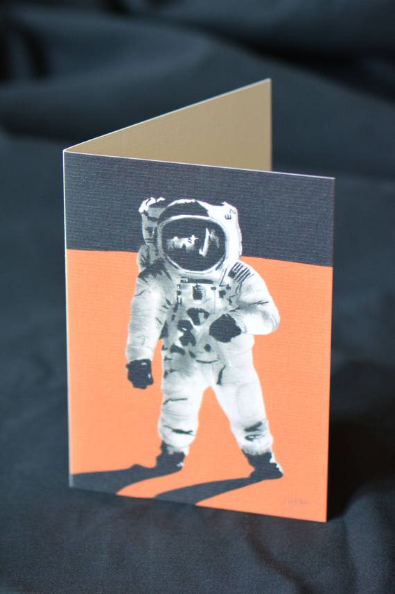 Astronaut Greeting Card NASA Space Moon Popart Art Neil | Etsy