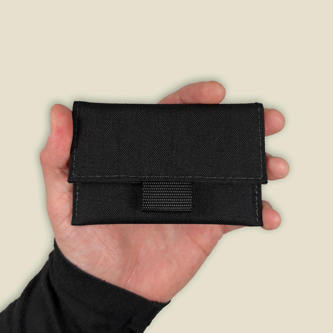 EDC Pouch | Minimalist Wallet | Hook and Loop Closure - Etsy