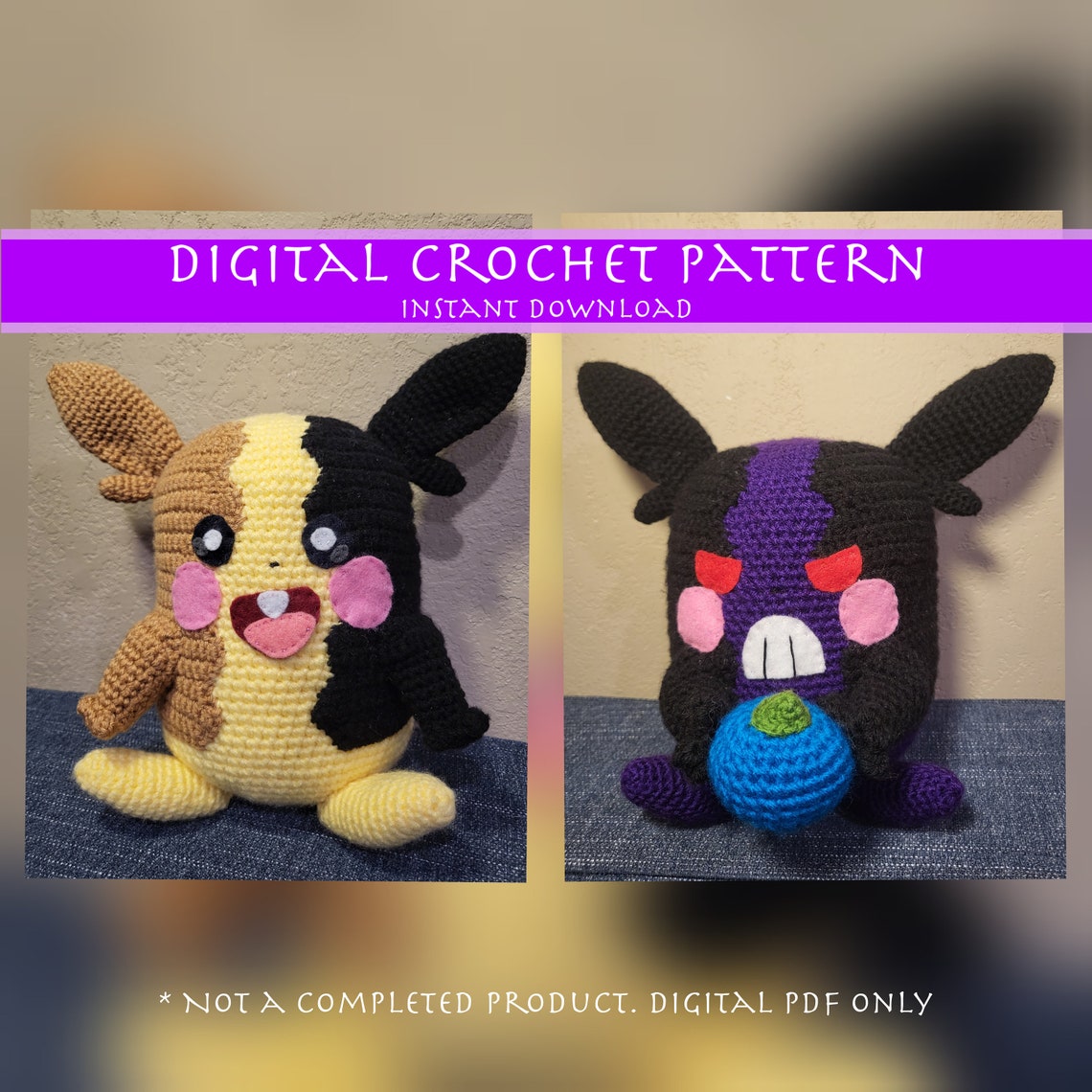 Reversible Morpeko Crochet Pattern - Etsy