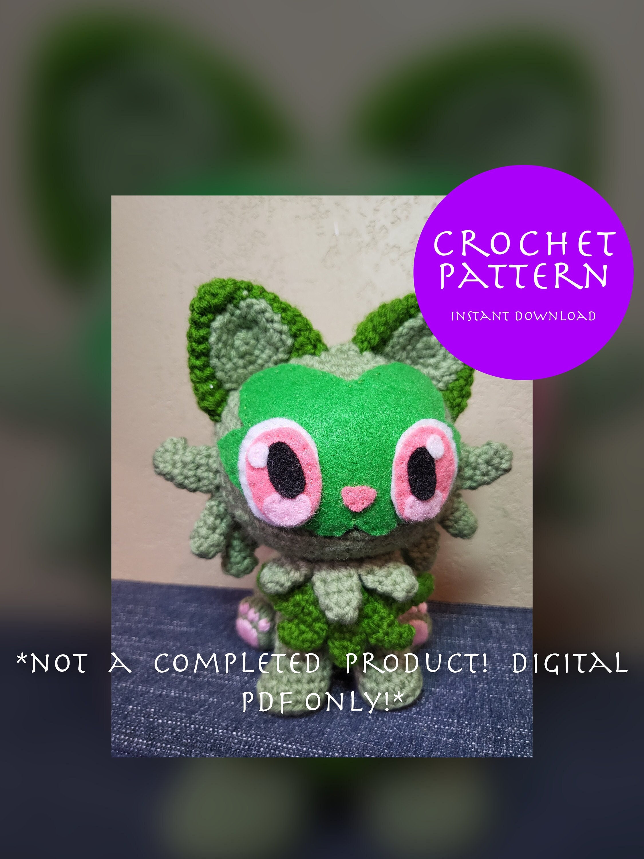 Sprigatito Crochet Pattern - Etsy