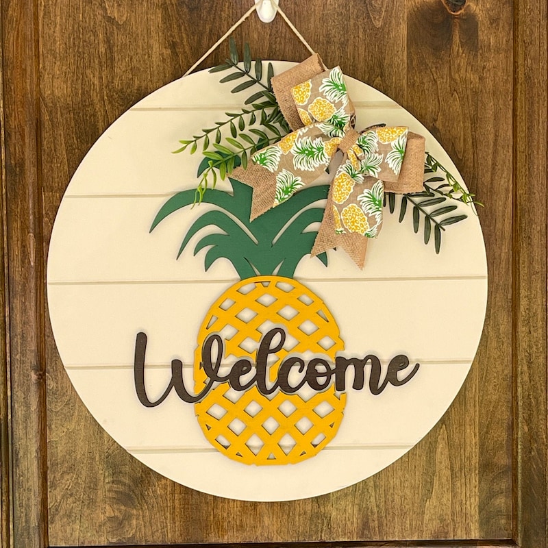 Pineapple Welcome Sign - Etsy