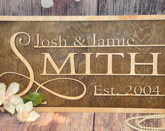 Est. Date Wedding Sign Wooden Wedding Decor Established Date - Etsy