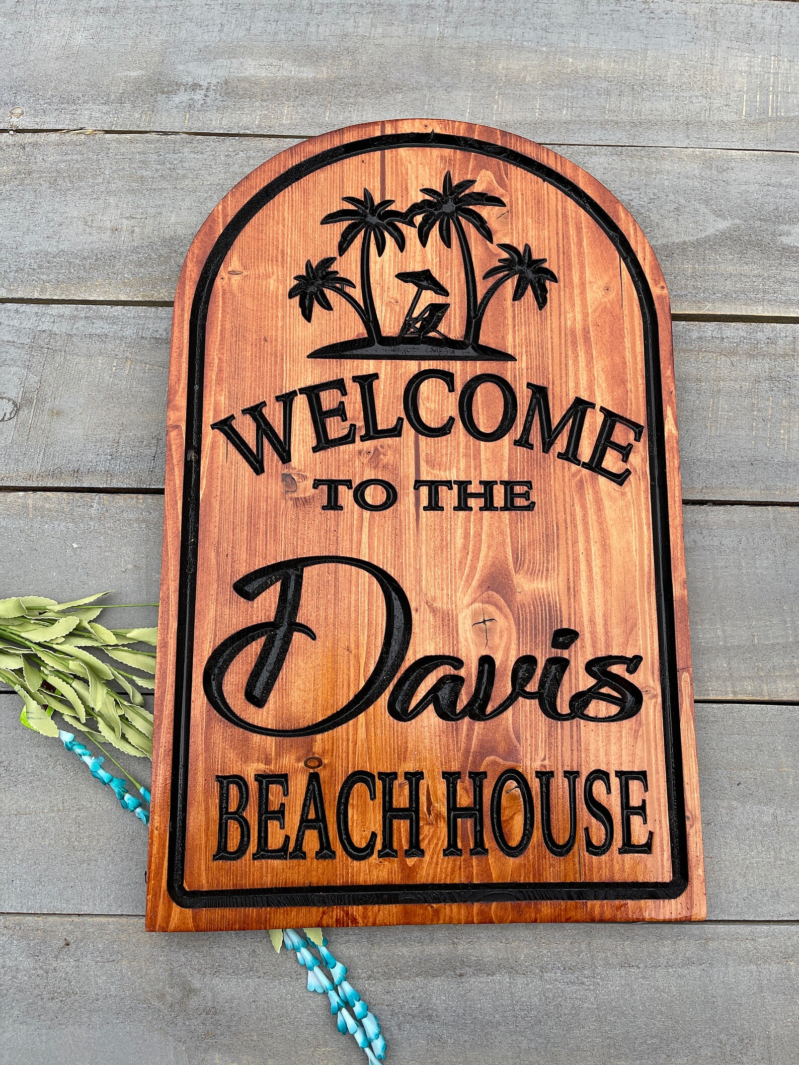 Beach House Sign, Beach House Decor, Beach Name Sign, Outdoor Beach ...