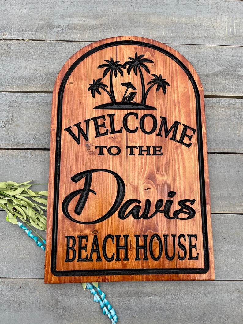 Beach House Sign Beach House Decor Beach Name Sign Outdoor - Etsy