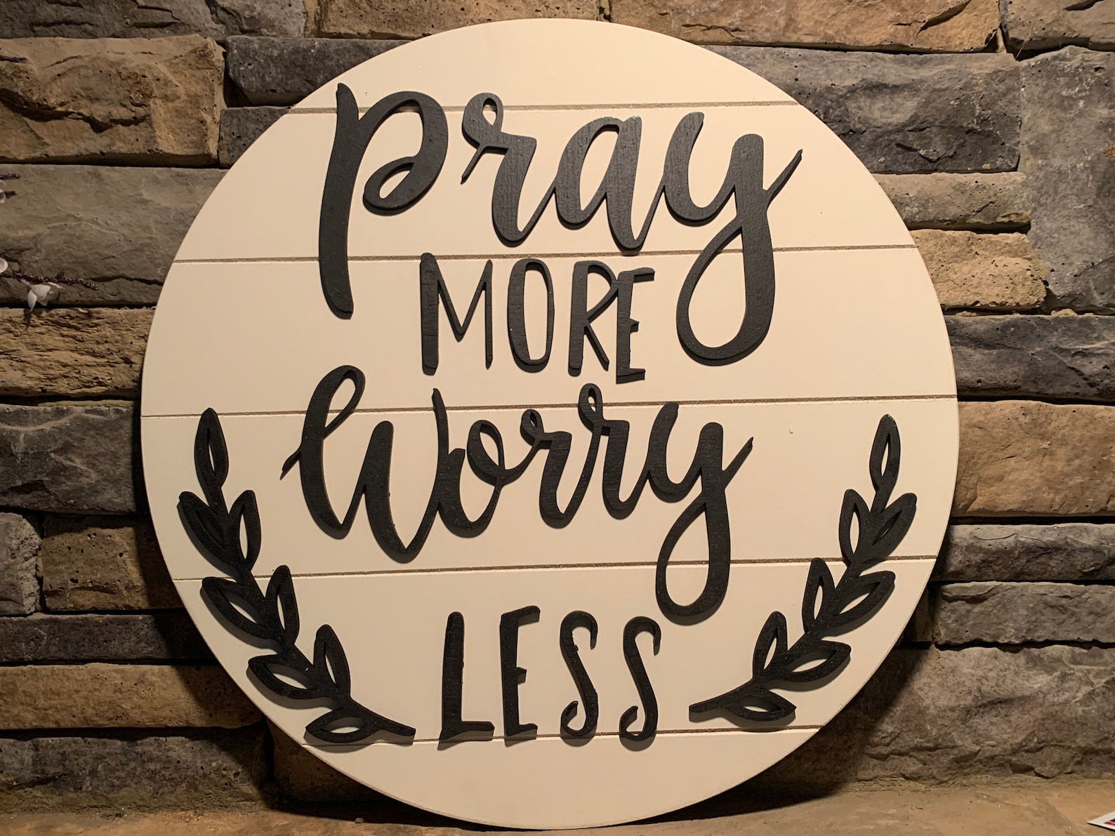 Pray More Worry Less DIY Sign Wood Sign Rustic Decor Pray | Etsy