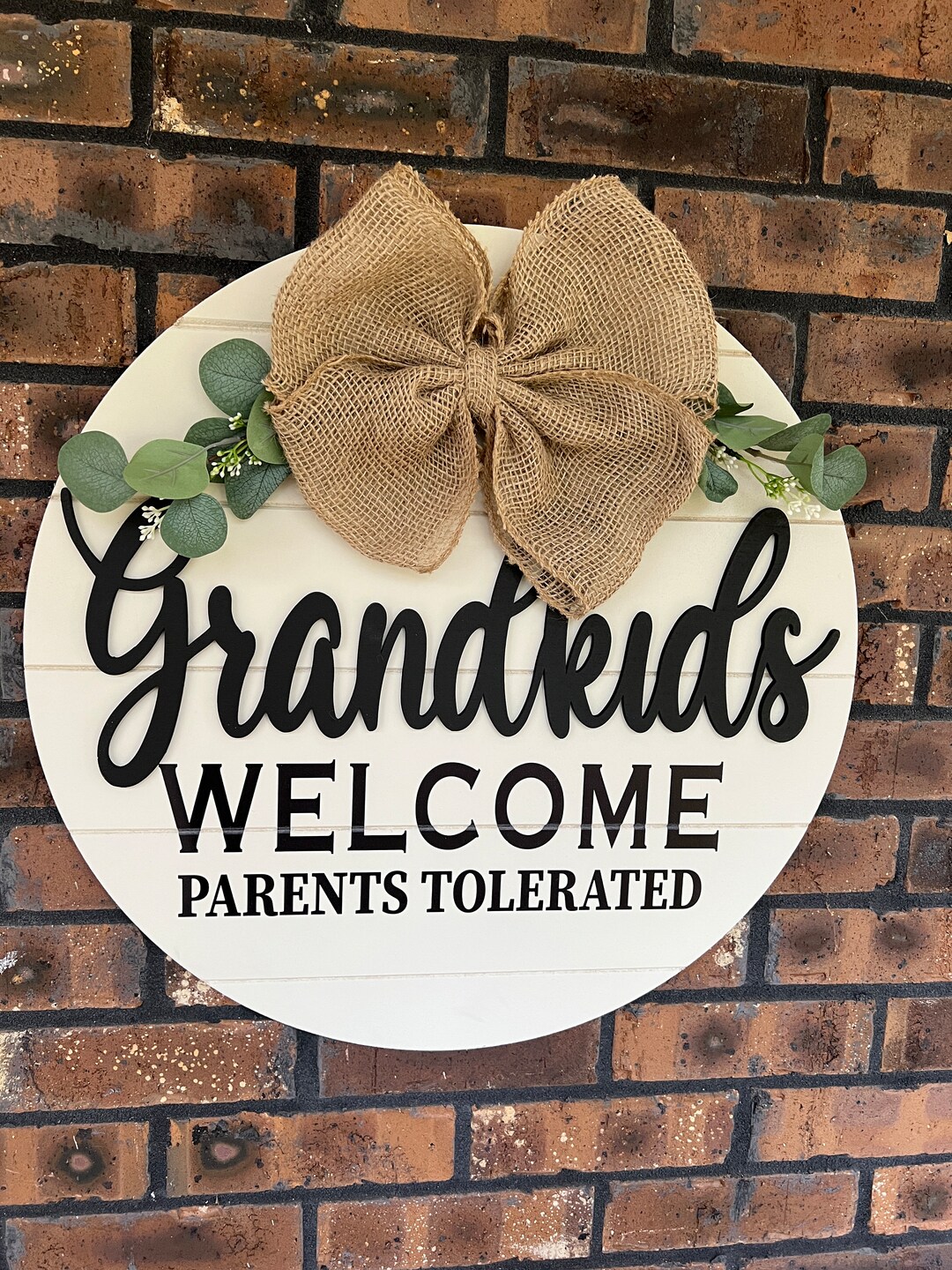 Grandkids Welcome Sign, Funny Grandparents Sign, Grandparents Door Sign ...