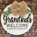 Grandkids Welcome Sign, Funny Grandparents Sign, Grandparents Door Sign ...