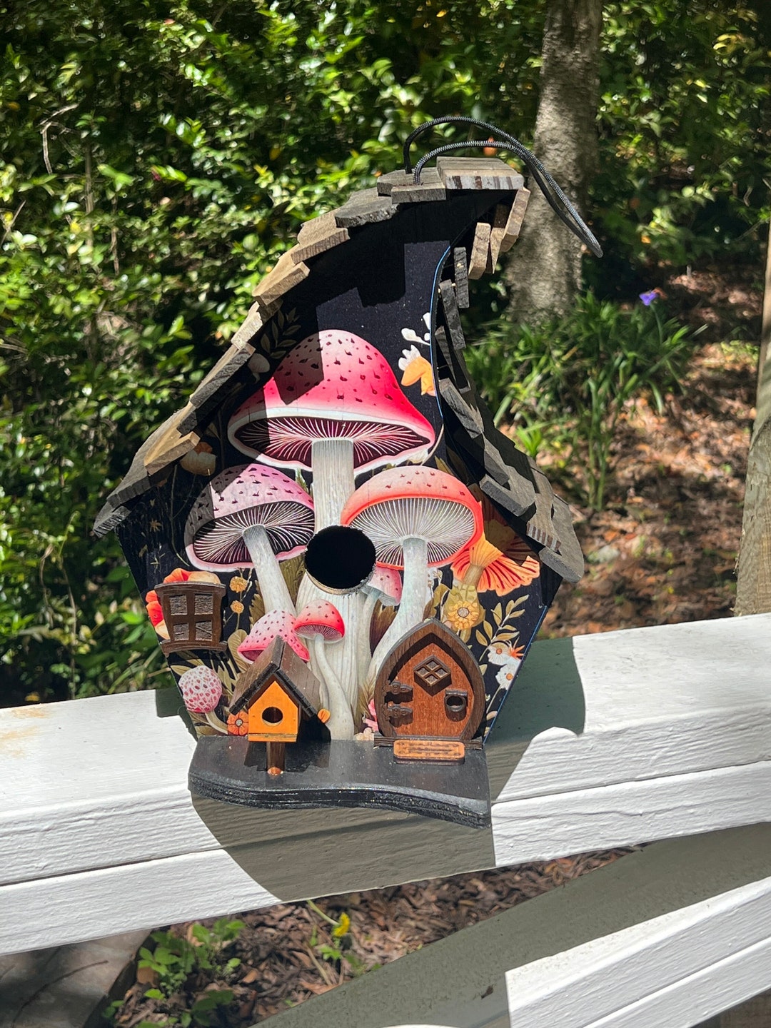 BIRDHOUSE, Funky Birdhouse, Mushroom Birdhouse, Unique Birdhouse, Large ...