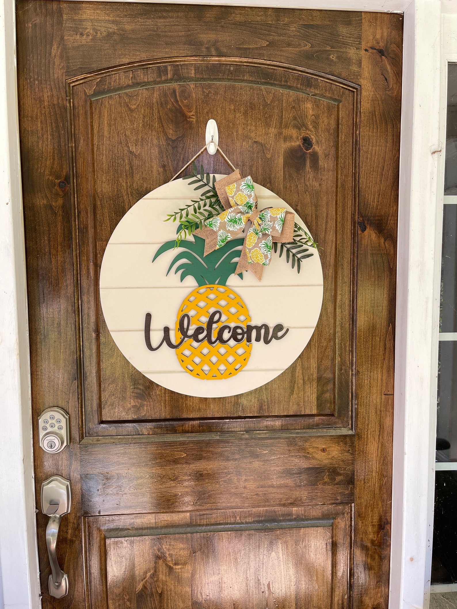 Pineapple Welcome Sign Pineapple Decor Pineapple Door - Etsy