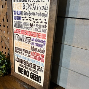 Geek Sign, Nerd Sign, Funny Geek Sign, Movie Buff Sign, in This House ...