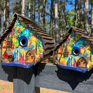 BIRDHOUSE, Funky Birdhouse, Crooked Birdhouse, Unique Birdhouse, Large ...