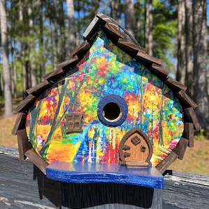 BIRDHOUSE, Funky Birdhouse, Crooked Birdhouse, Unique Birdhouse, Large ...
