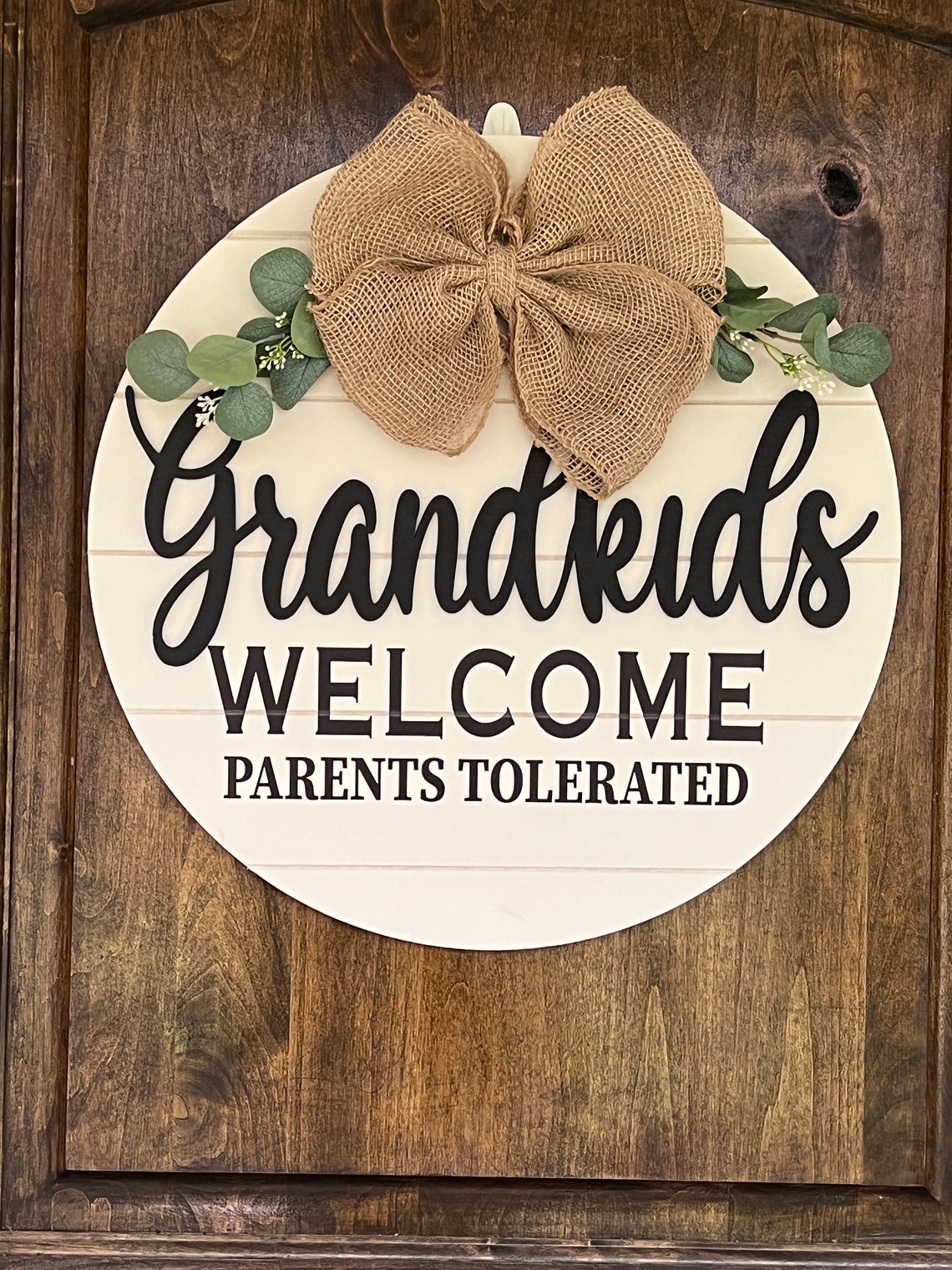Grandkids Welcome Sign, Funny Grandparents Sign, Grandparents Door Sign ...