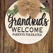 Grandkids Welcome Sign, Funny Grandparents Sign, Grandparents Door Sign ...