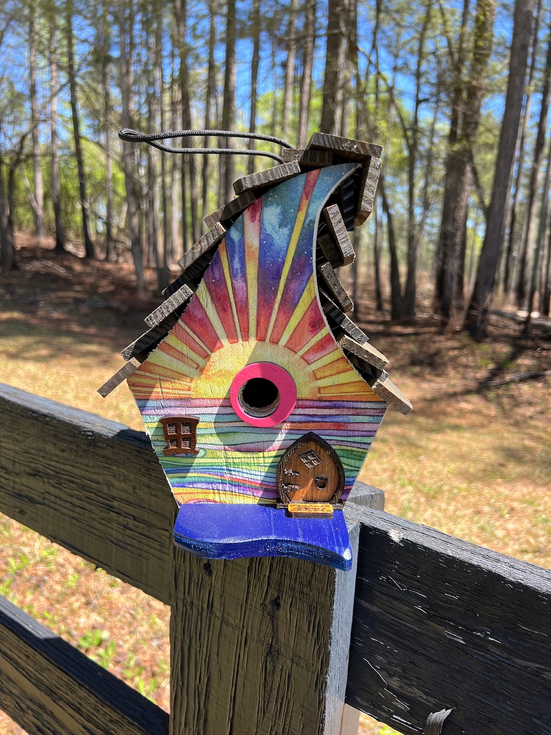 BIRDHOUSE, Funky Birdhouse, Sun Birdhouse, Unique Birdhouse, Large ...