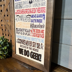 Geek Sign, Nerd Sign, Funny Geek Sign, Movie Buff Sign, in This House ...