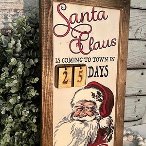 Christmas Countdown, Santa Countdown, Advent Calendar, Holiday ...