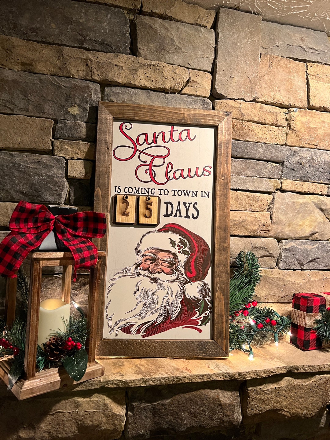 Christmas Countdown, Santa Countdown, Advent Calendar, Holiday ...