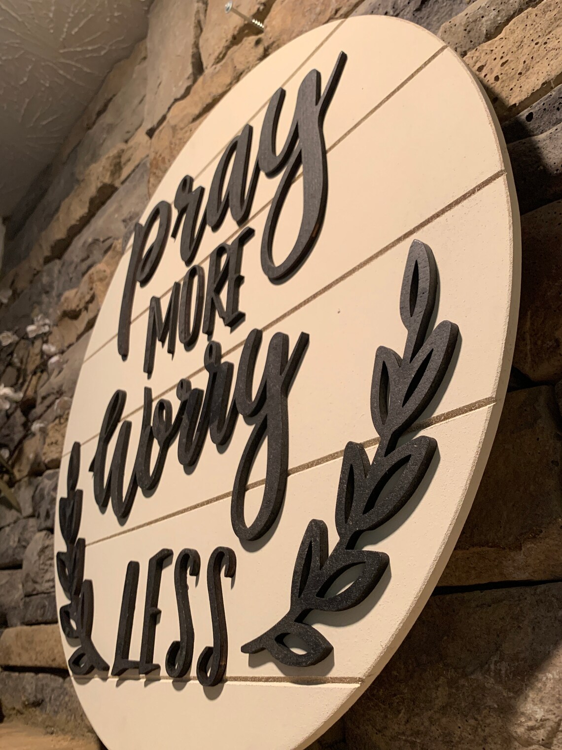 Pray More Worry Less DIY Sign Wood Sign Rustic Decor Pray | Etsy