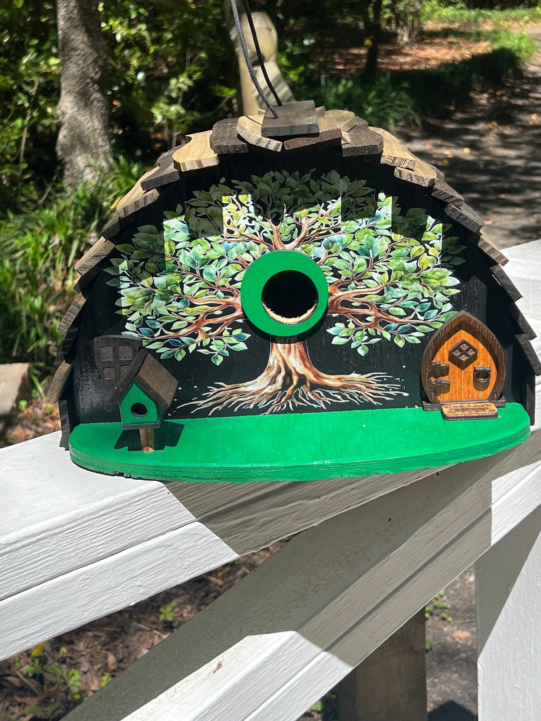 BIRDHOUSE, Tree of Life Birdhouse, Crooked Birdhouse, Unique Birdhouse ...