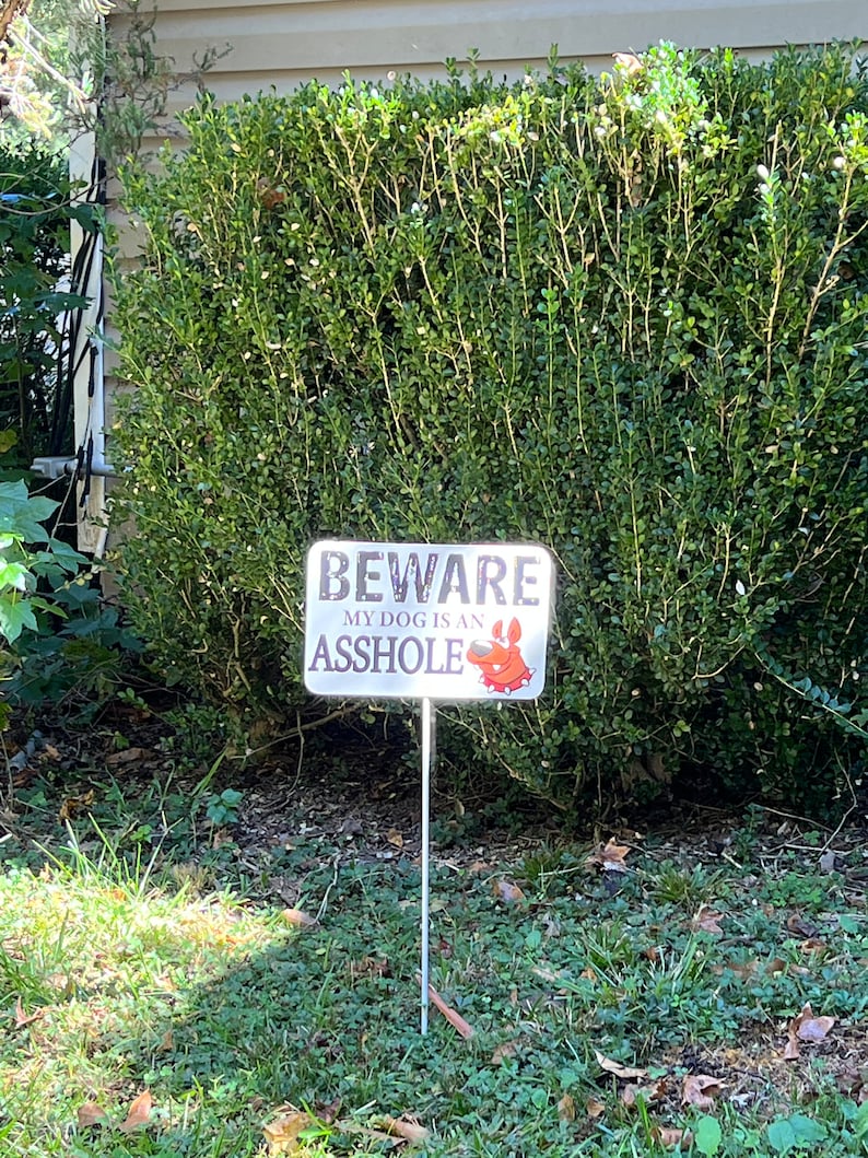 Funny Dog Sign Beware of Dog Sign Steel Beware of Dog Sign - Etsy