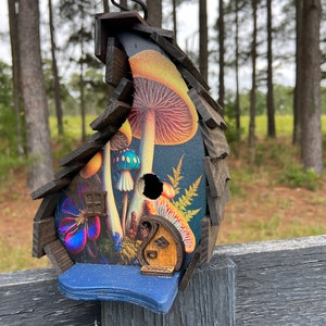 BIRDHOUSE, Funky Birdhouse, Mushroom Birdhouse, Unique Birdhouse, Large ...