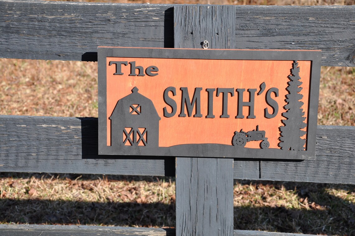Personalized Farm Sign Tractor Sign Barn Sign Gift for - Etsy