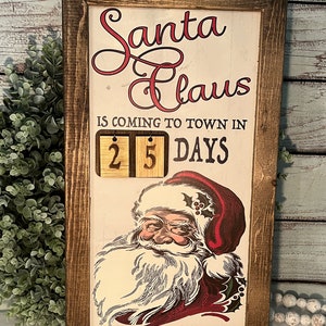 Christmas Countdown, Santa Countdown, Advent Calendar, Holiday ...