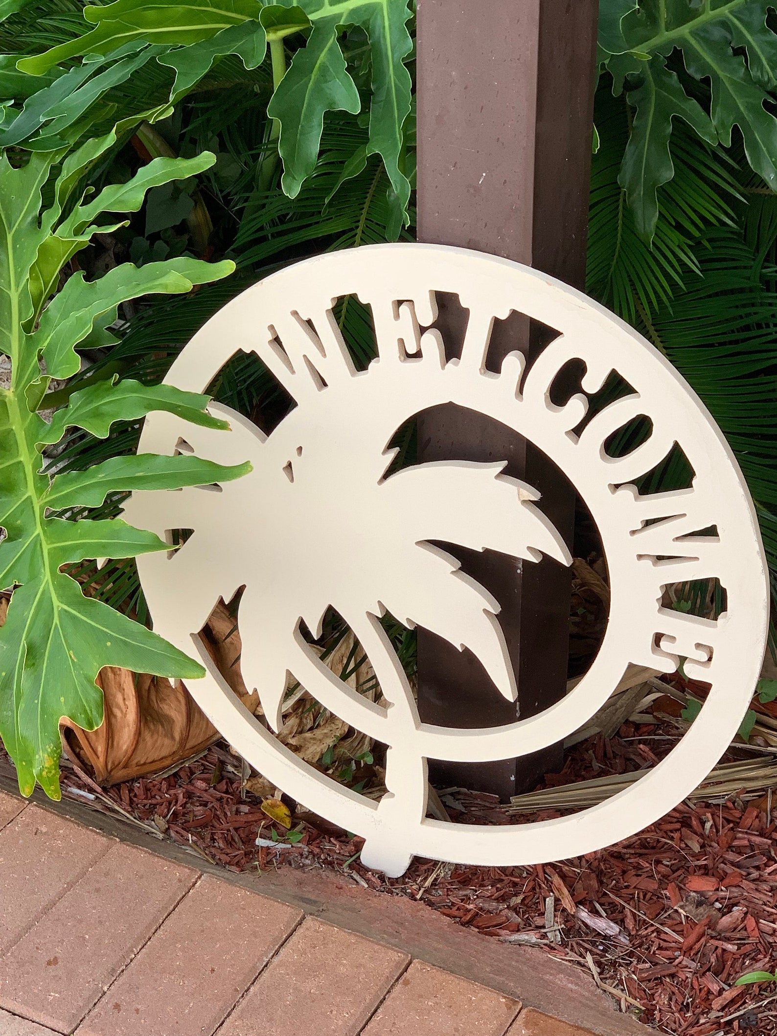 Palm Tree Welcome Sign Welcome Sign Beach Welcome Sign - Etsy