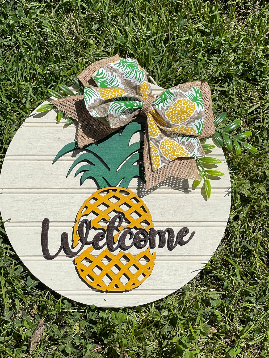 Pineapple Welcome Sign Pineapple Decor Pineapple Door | Etsy